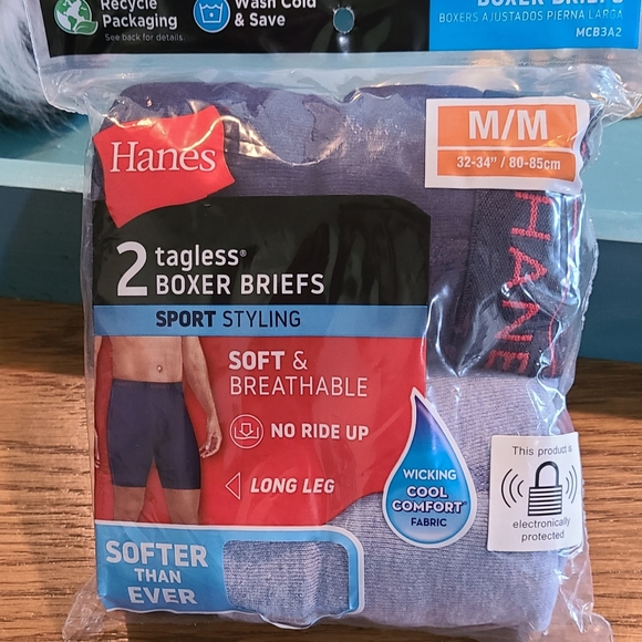Hanes | Underwear & Socks | Nwts Hanes 4 Pack Tagless Boxer Briefs Size ...